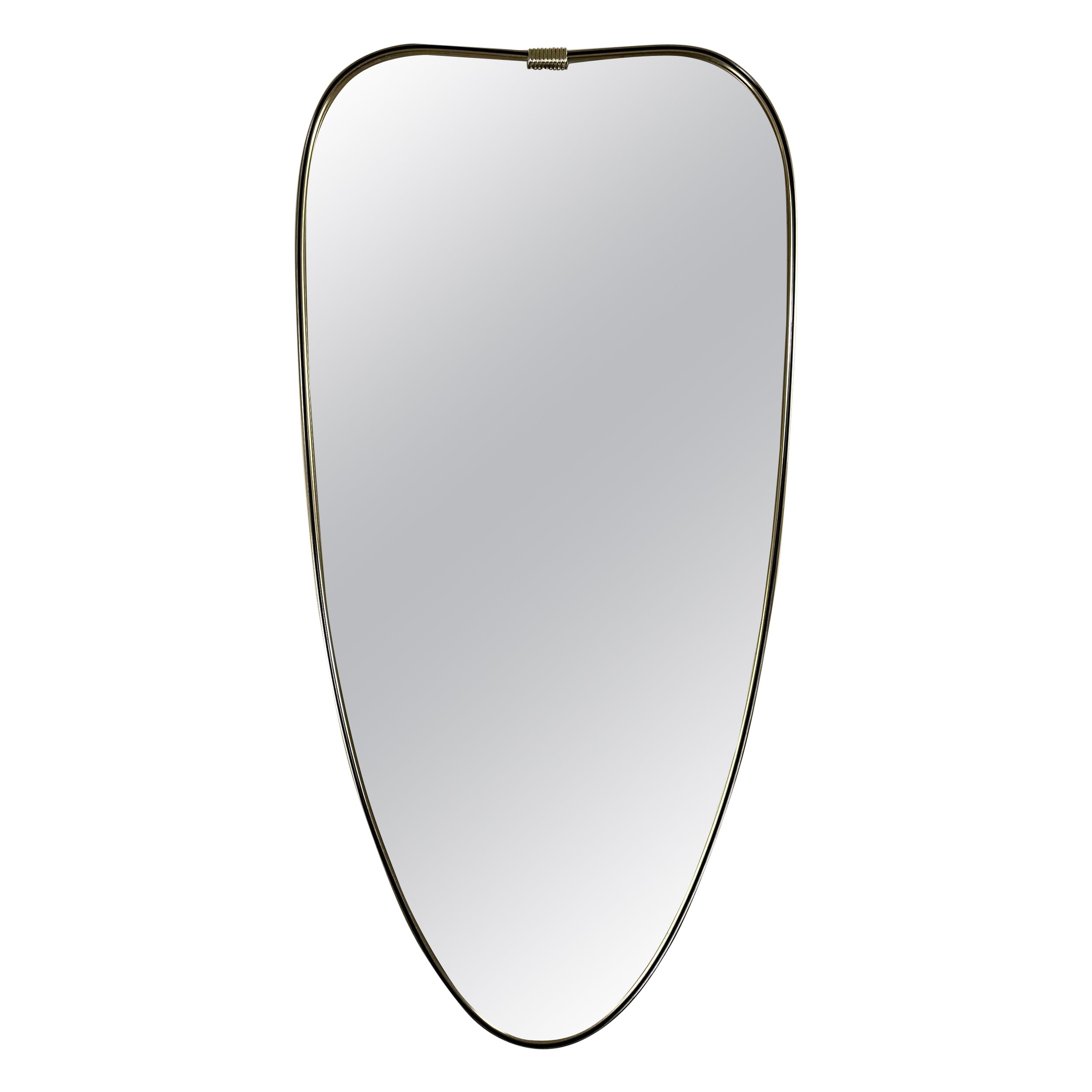 Midcentury Brass Mirror-Shield Shape, Italy at 1stDibs | shield mirror ...