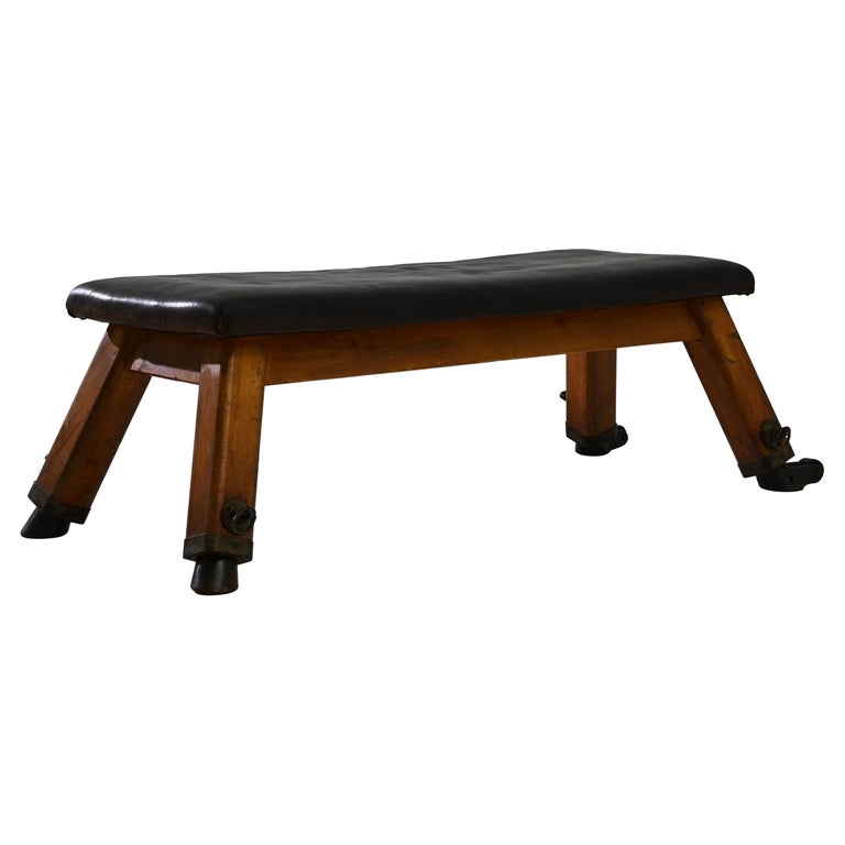 Vintage Central European Leather Pommel Horse For Sale at 1stDibs