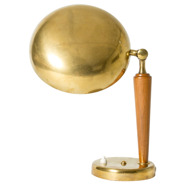 Mid-Century Modern Brass Desk Lamp, Sweden, 1950s For Sale at 1stDibs