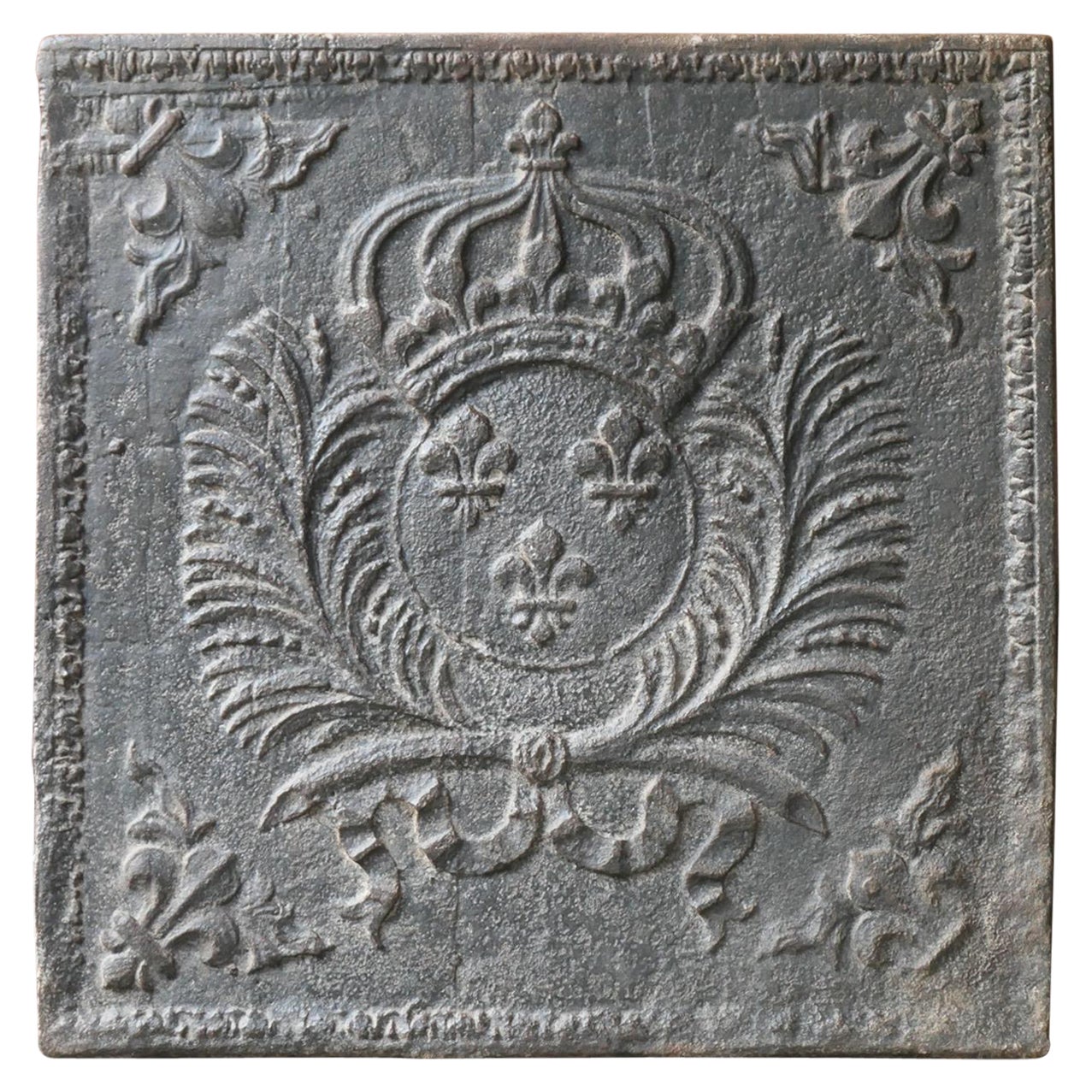 Magnificent 17th Century French Louis XIV 'Coat of Arms' Fireback at ...