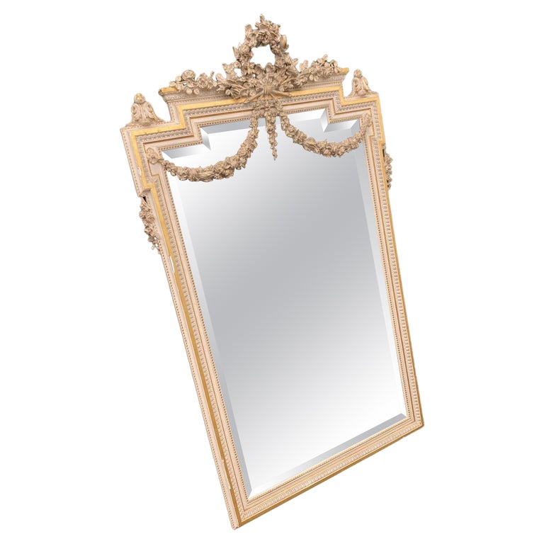 Large French 19th Century Wall Mirror For Sale at 1stDibs