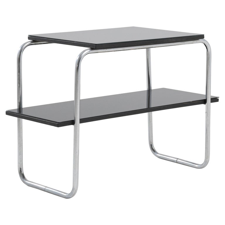Vintage Modern Tubular Steel Side Table For Sale at 1stDibs