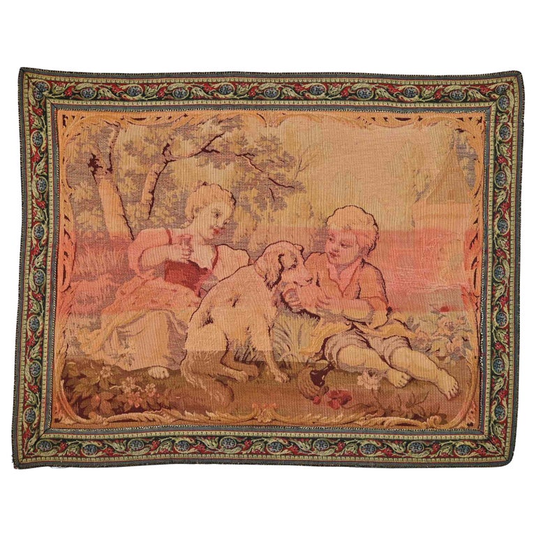 Bucolic Scene, Tapestry, 1950s For Sale at 1stDibs