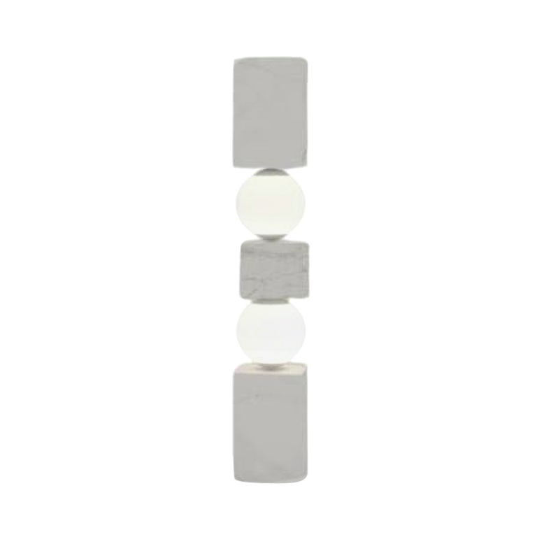 CS Totem, Floor Lamp, Calacatta Gold by Sissy Daniele For Sale at 1stDibs