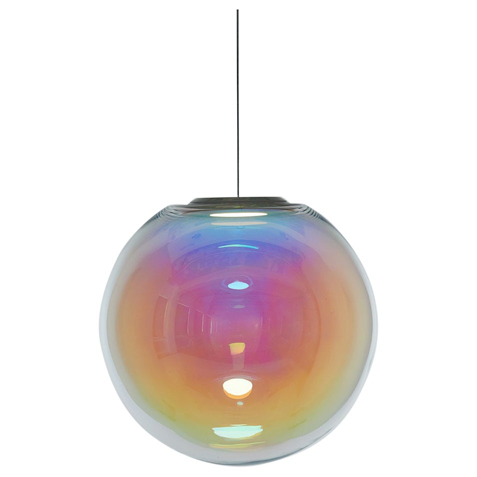 Iris 30 cm glass pendant light blue orange, Sebastian Scherer for NEO ...