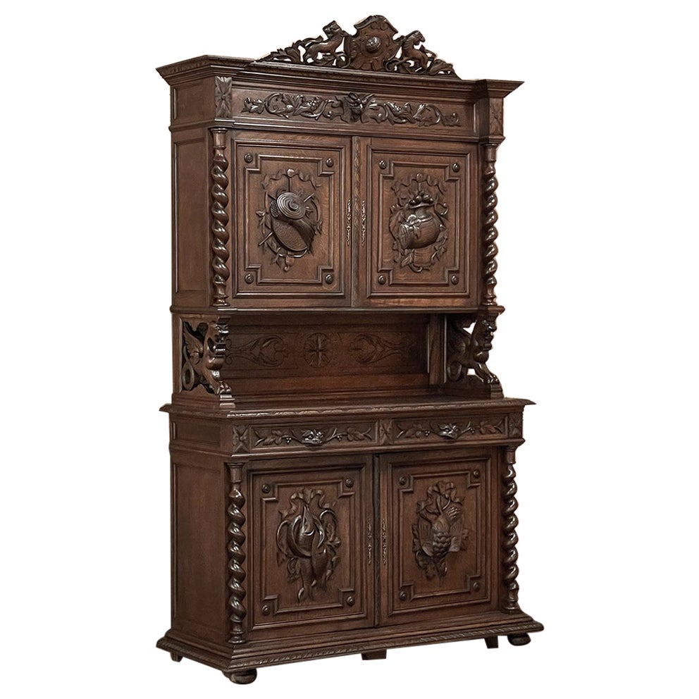 19th Century French Renaissance Buffet a Deux Corps ~ Cupboard For Sale ...