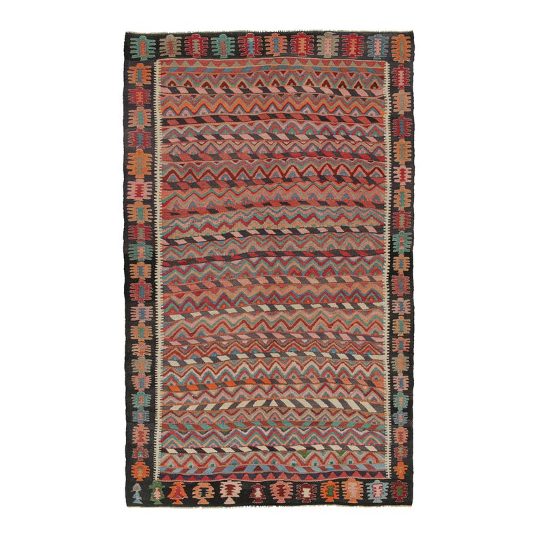 Vintage Bidjar Persian Kilim with Vibrant Geometric Patterns by Rug and ...