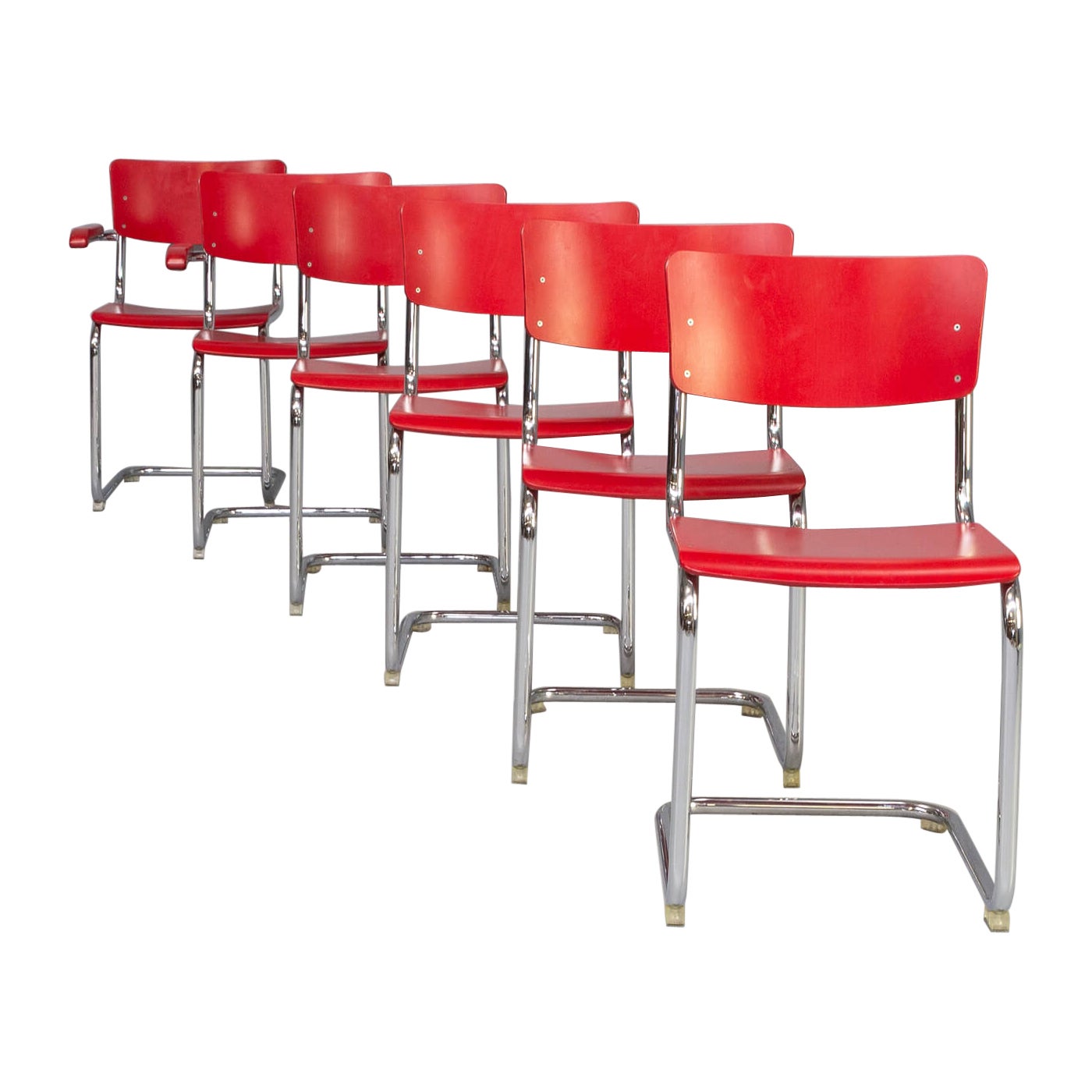 Thonet S33 Cantilever Chair Chrome and Leather Mart Stam 1926 at 1stDibs