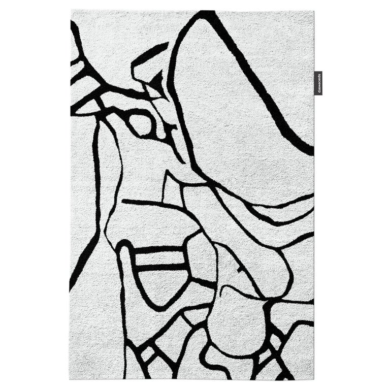 Hand Tufted Ink Flow Rug by Spacewarp For Sale at 1stDibs