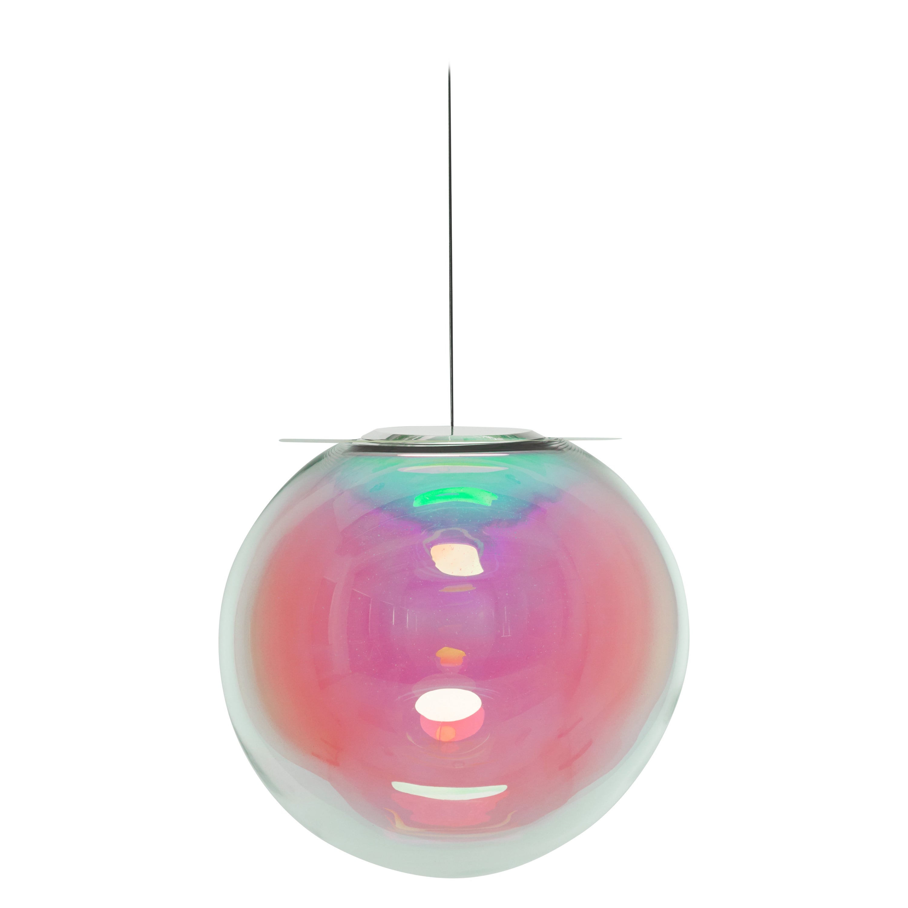 Glass Pendant Light "Iris Globe" 45 cm, Sebastian Scherer for NEO/CRAFT ...