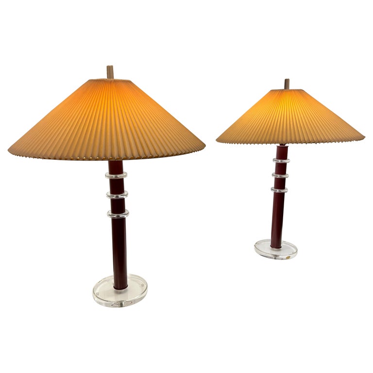 Vintage Stacked Lucite Lamps For Sale at 1stDibs