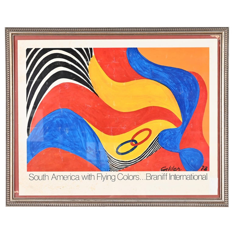 Alexander Calder "Friendship" Lithograph, Braniff Flying Colors ...