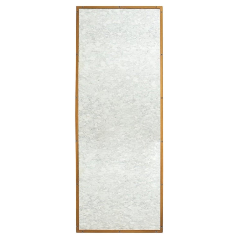 Antiqued Brass Framed Mirror For Sale at 1stDibs