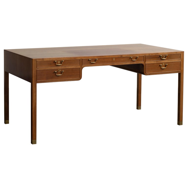 Jacob Kjaer Mahogany Desk For Sale at 1stDibs
