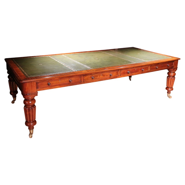 Large Antique Mahogany Conference Table For Sale at 1stDibs