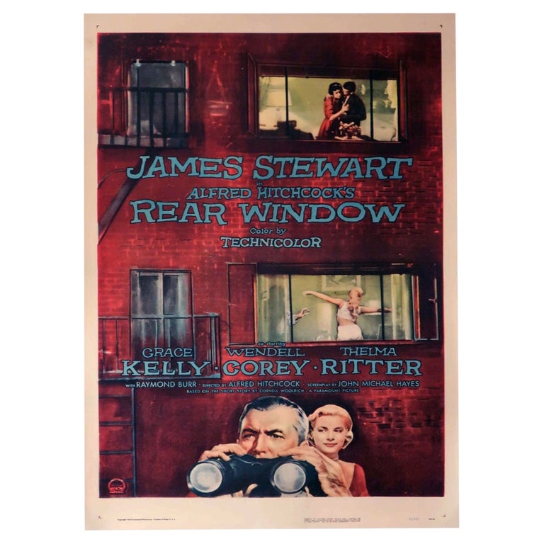 1954 Rear Window Original Vintage Poster For Sale at 1stDibs