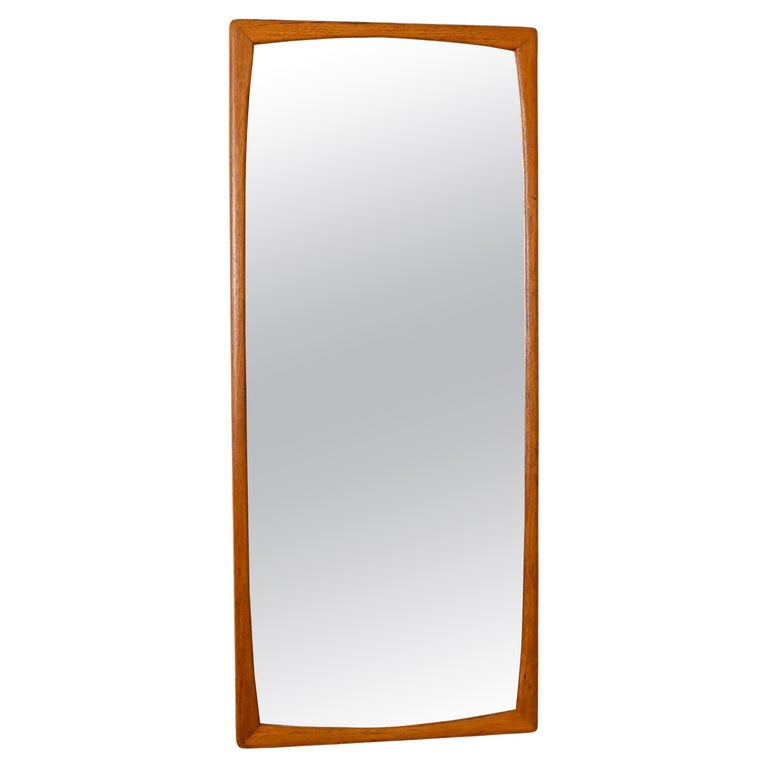 Vintage Mirror with Teak Frame For Sale at 1stDibs