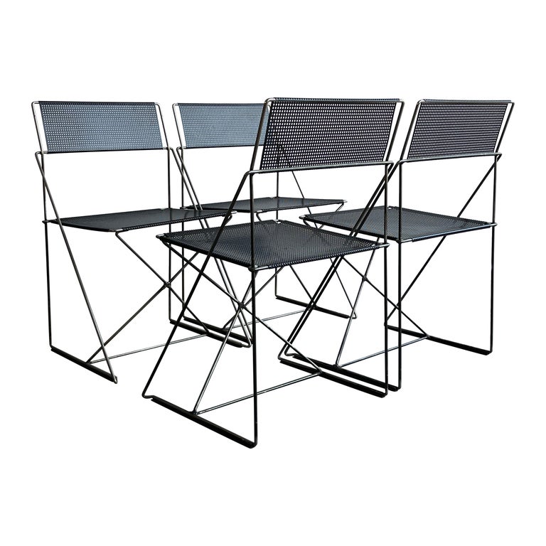 Set of 4 Vintage X-Line Chairs by Niels Jørgen Haugesen for Magis ...