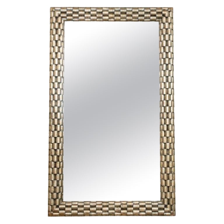 Niermann Weeks Impressive Veronese Dimensional Silver Gilt Wall Mirror For Sale at 1stDibs