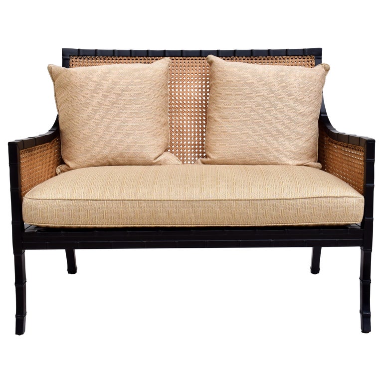 Large Scale Double Cane Settee For Sale at 1stDibs