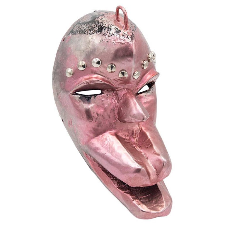 African Futurist Pink Mask Created by Bomber Bax For Sale at 1stDibs