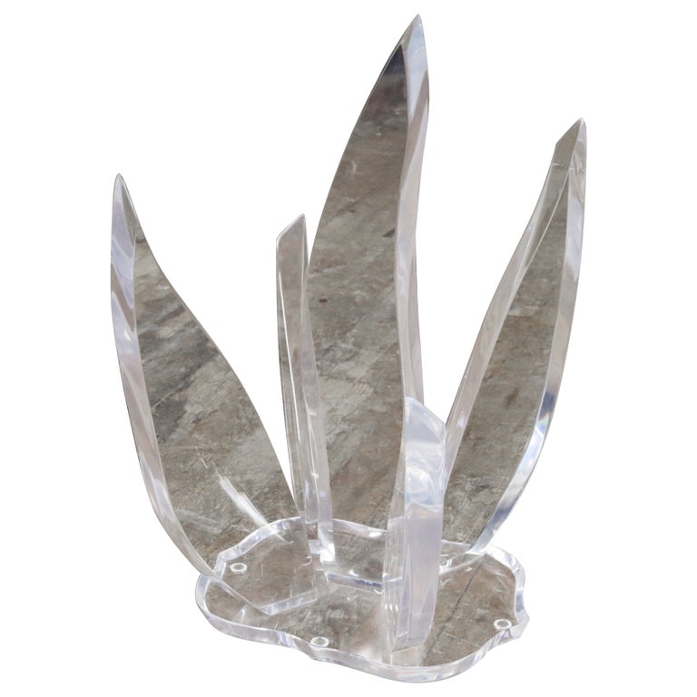 Miami Acrylics Lucite Flame Tabletop Sculpture Description For Sale at ...