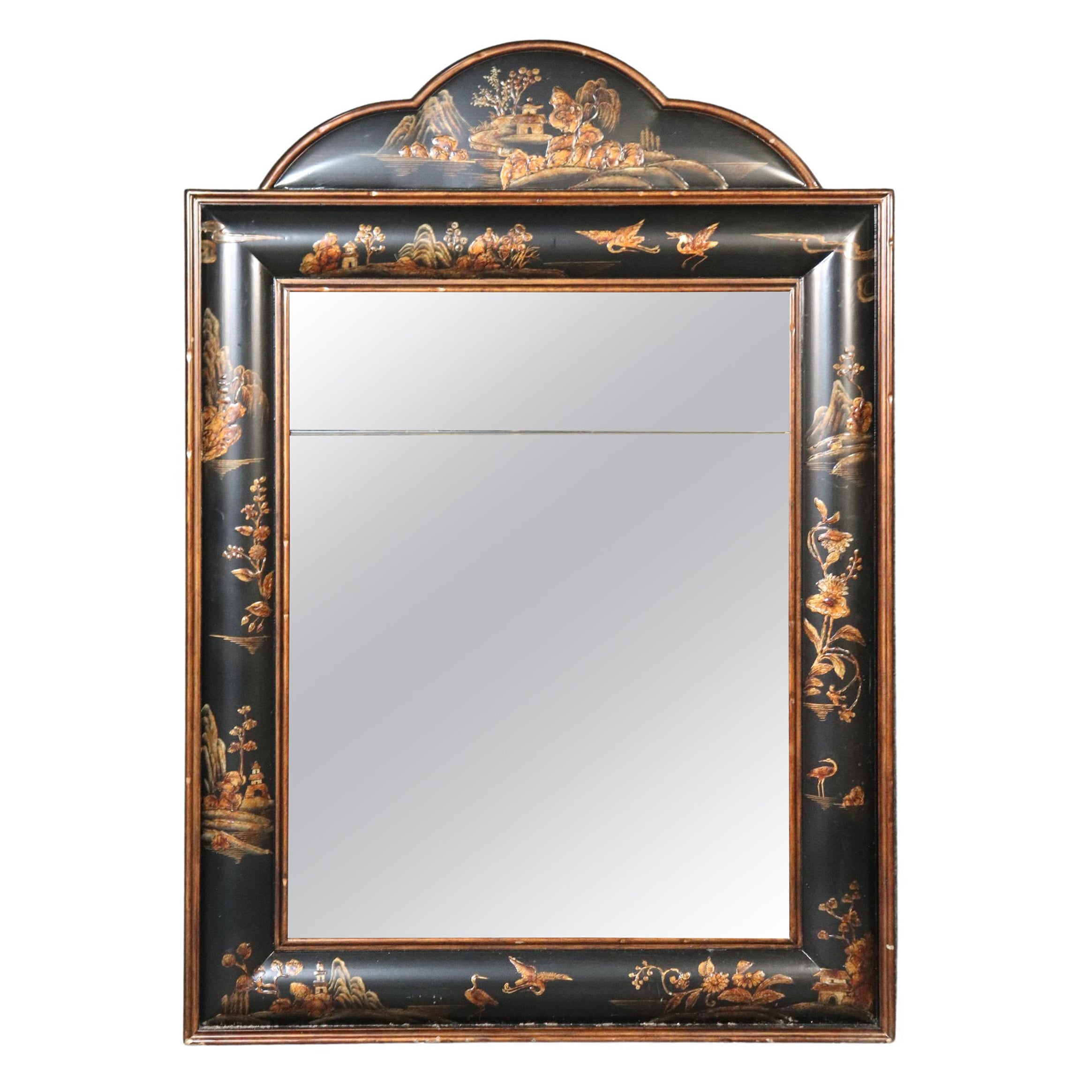 Chinoiserie Paint Decorated Italian Florentine Rococo Wall Mirror at ...