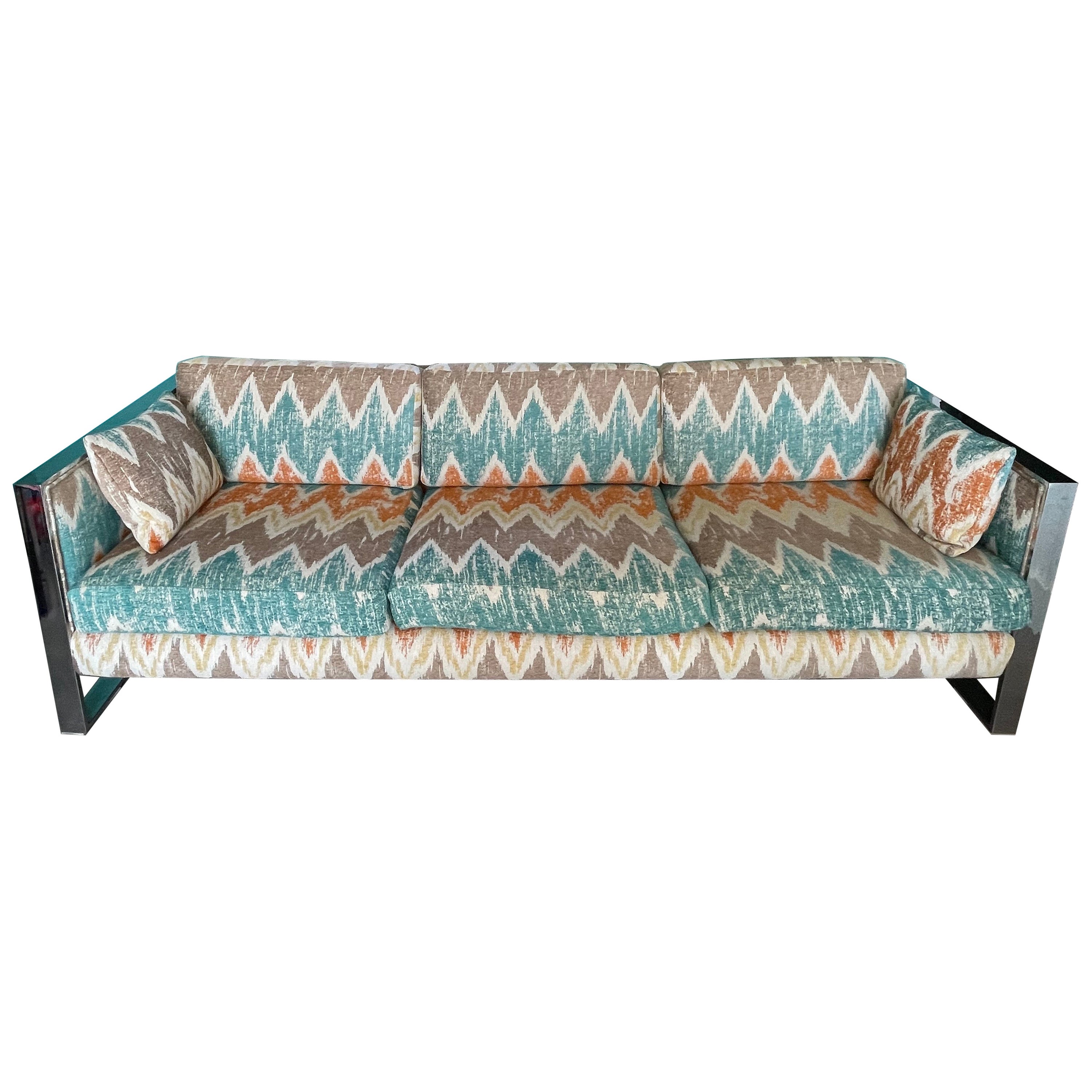 Milo Baughman Chesterfield Style Tufted Sofa For Sale at 1stDibs