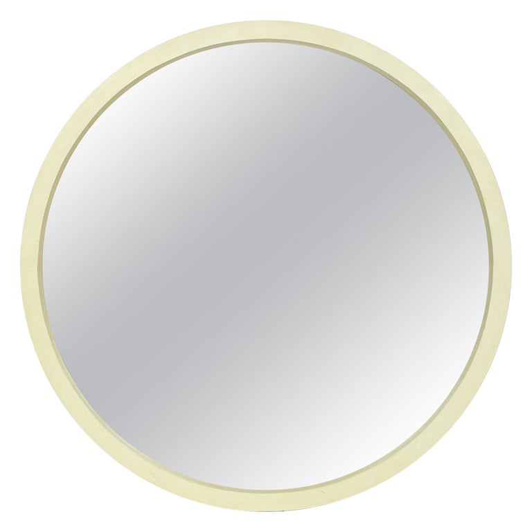 Large Wall Mirror in Wood and Faux Shagreen by Palecek For Sale at 1stDibs