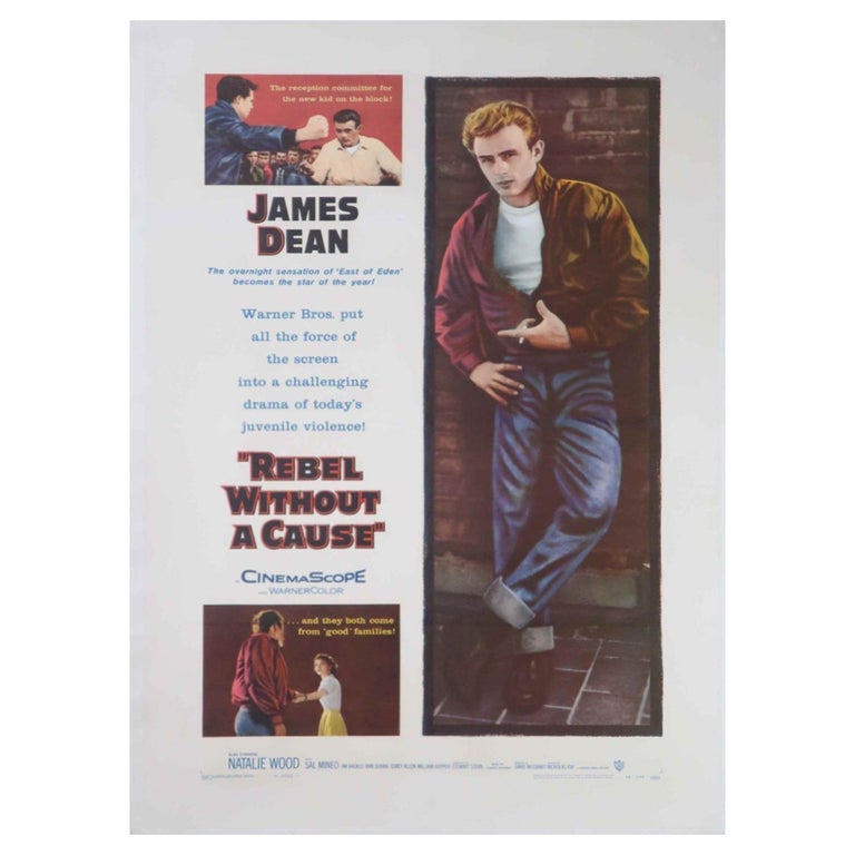 1958 Rebel Without a Cause Original Vintage Poster For Sale at 1stDibs