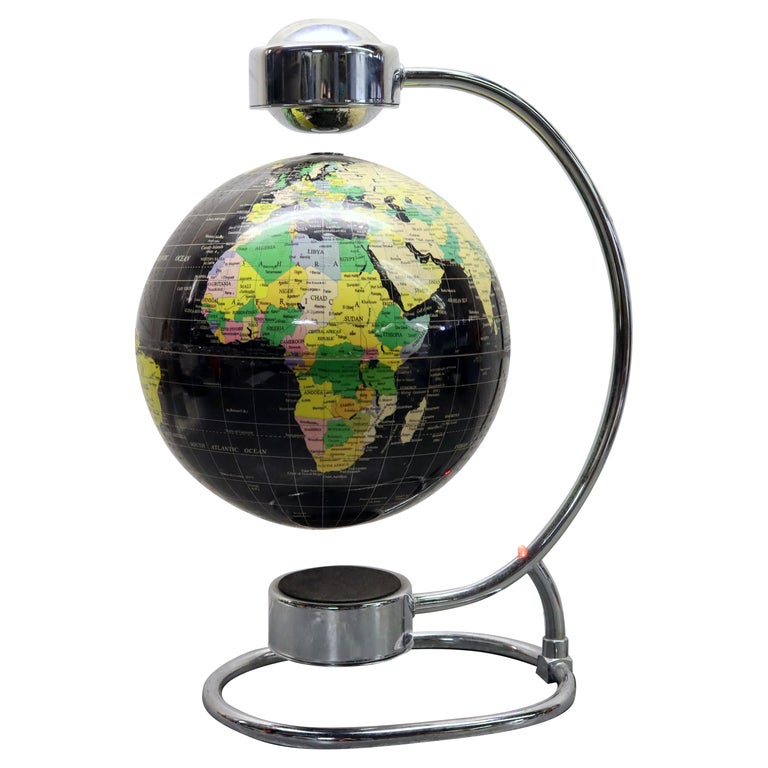 1970s Space Age Magnetic Floating Desktop Globe For Sale at 1stDibs
