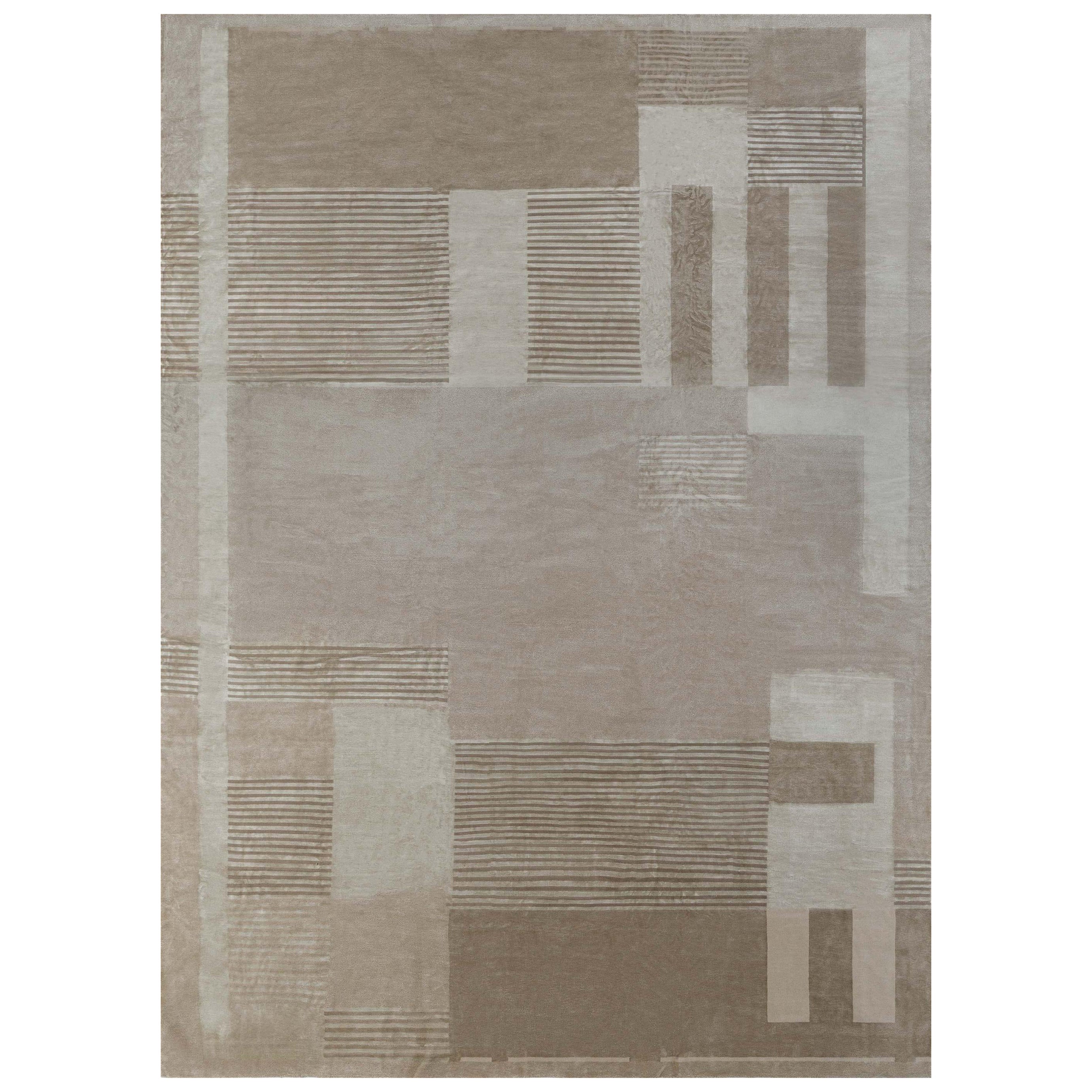 Modern Art Deco Style Handmade Rug by Doris Leslie Blau For Sale at 1stDibs