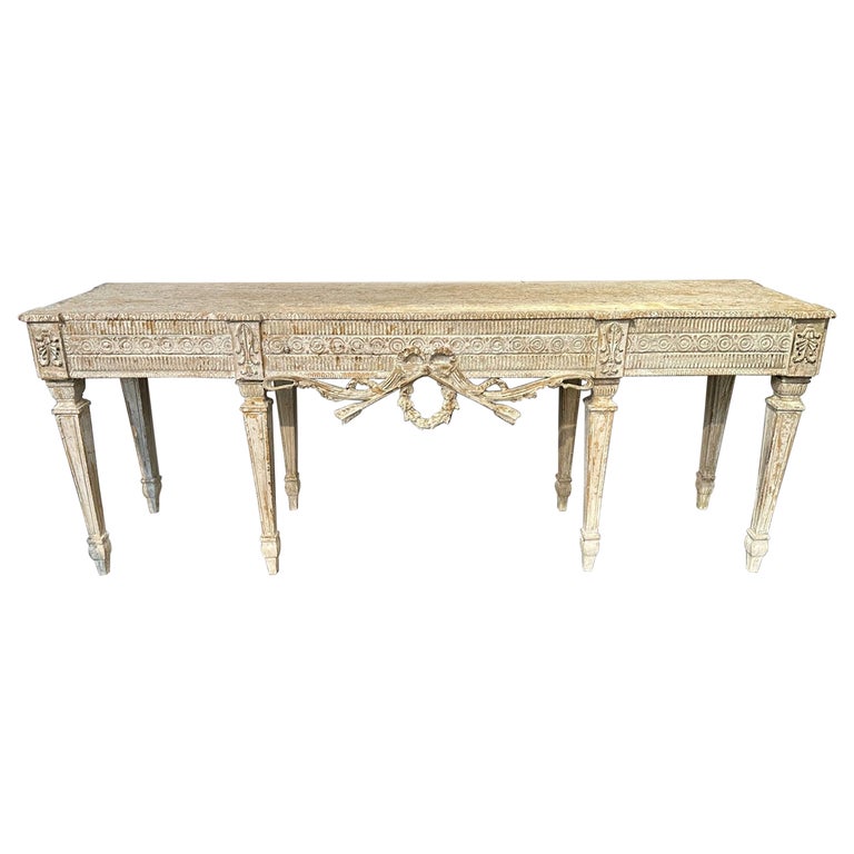 Italian Neo-Classical Carved and Painted Console For Sale at 1stDibs