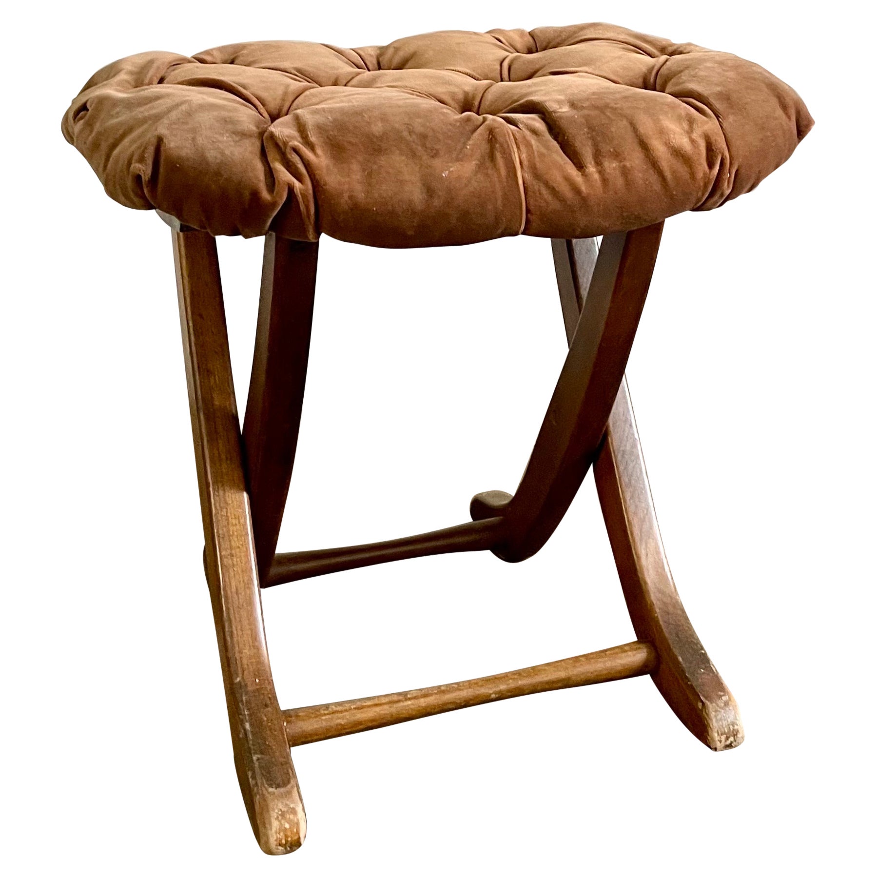 Italian Midcentury Cube Side Table or Pouf in Bamboo and Rattan, 1970s ...