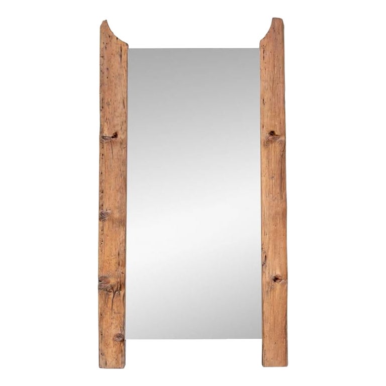 Sarreid Ltd. Mirror with Repurposed Wood Supports For Sale at 1stDibs