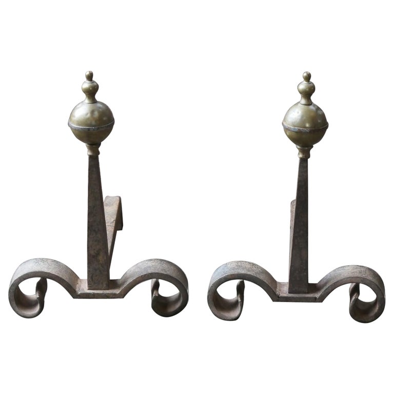 Small Napoleon III Style French Andirons For Sale at 1stDibs