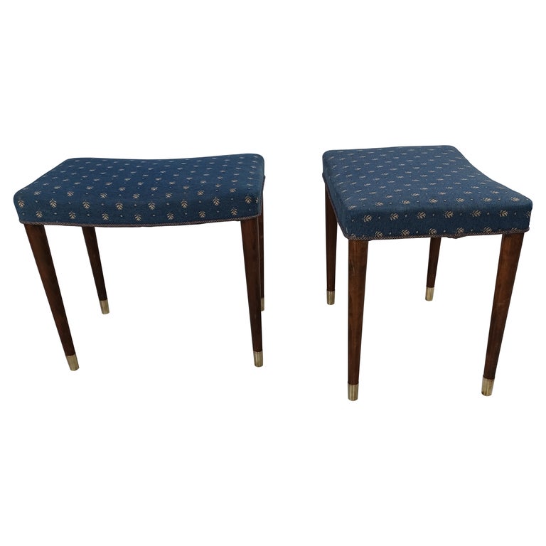 1930's Set of Two Restored Danish Robert Rasmussen Art Deco Stools For ...
