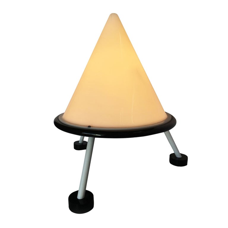 Post Modern Acrylic Geometric Cone Table Lamp For Sale at 1stDibs