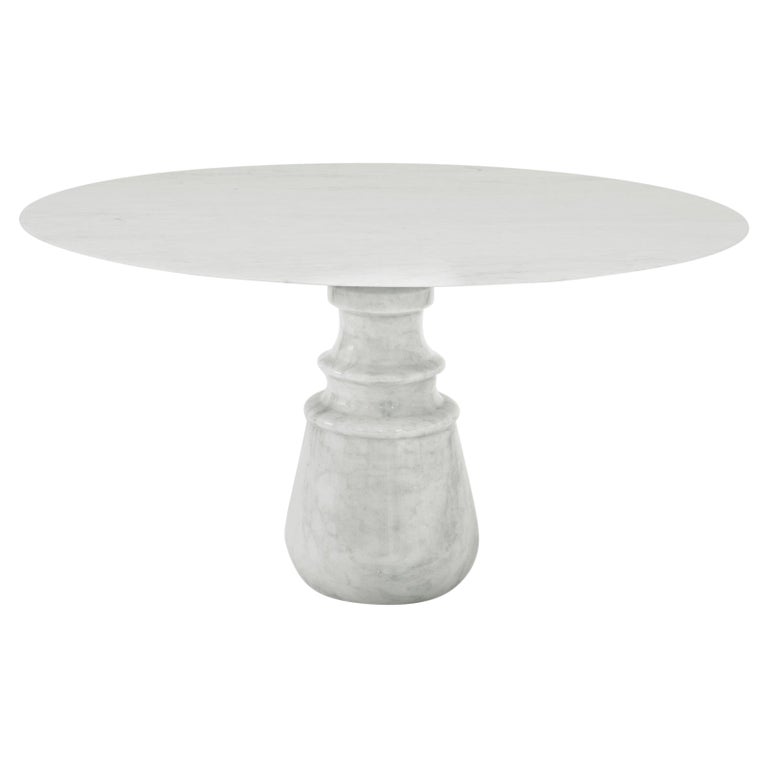 Design Round Table "Chess" in Marble For Sale at 1stDibs