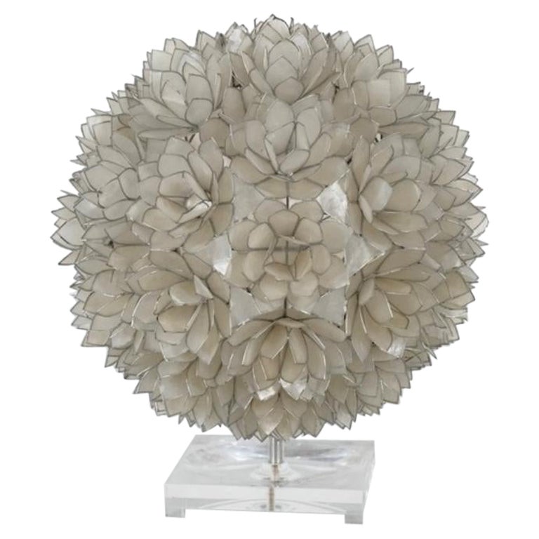 Mid-century “Mother of Pearl” Lamp by Rausch, Germany, 1960s For Sale ...