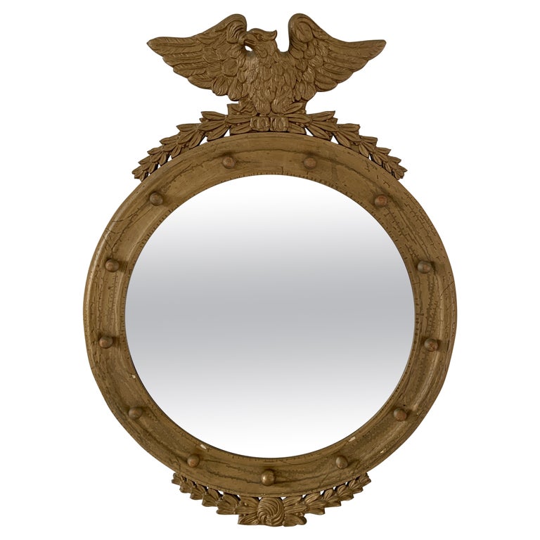 Antique 19th Century American Federal Giltwood Eagle Mirror For Sale at ...