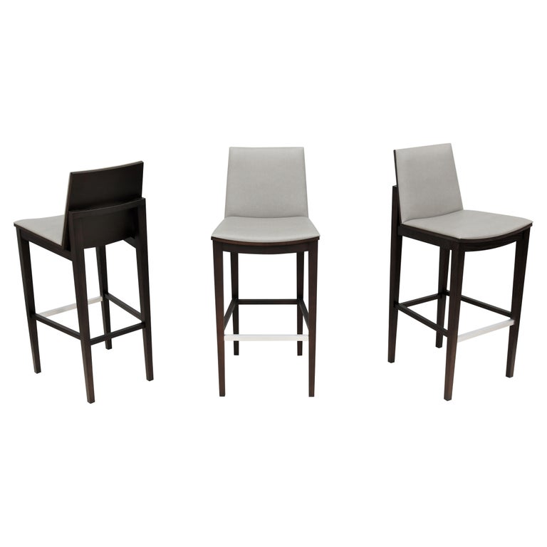 Contemporary Modern Kevin Stark for Hbf Ash Wood Carlyle Barstool, Set ...