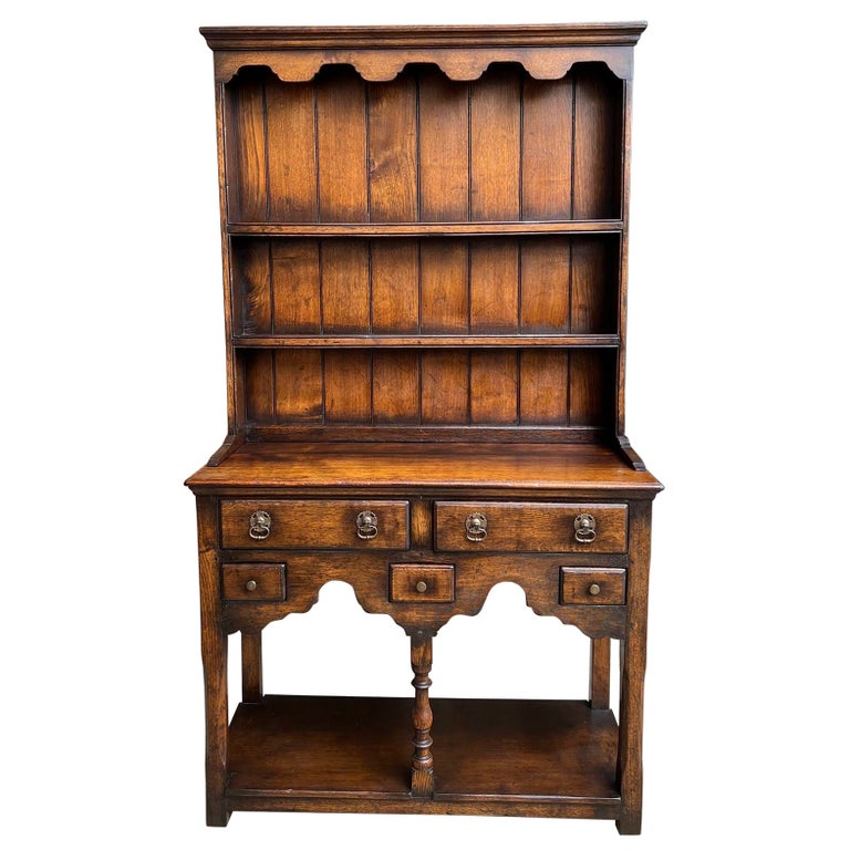 Vintage English Welsh Chest Of Drawers PETITE Sideboard Oak Farmhouse ...