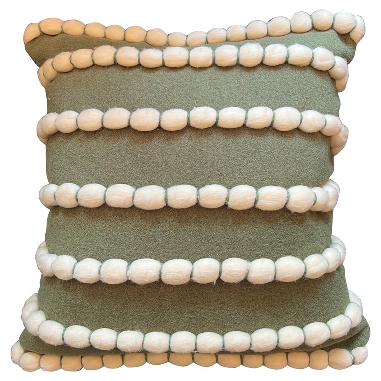 "Lido" Green Pillow by Le Lampade For Sale at 1stDibs