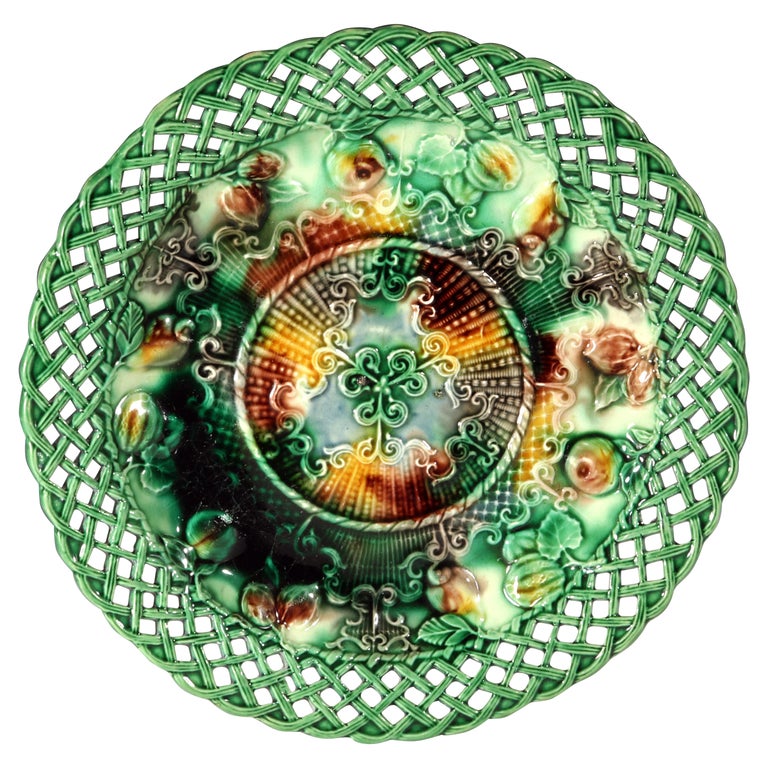 Whieldon-Type Creamware Dish with Molded Fruit and Openwork Border For ...