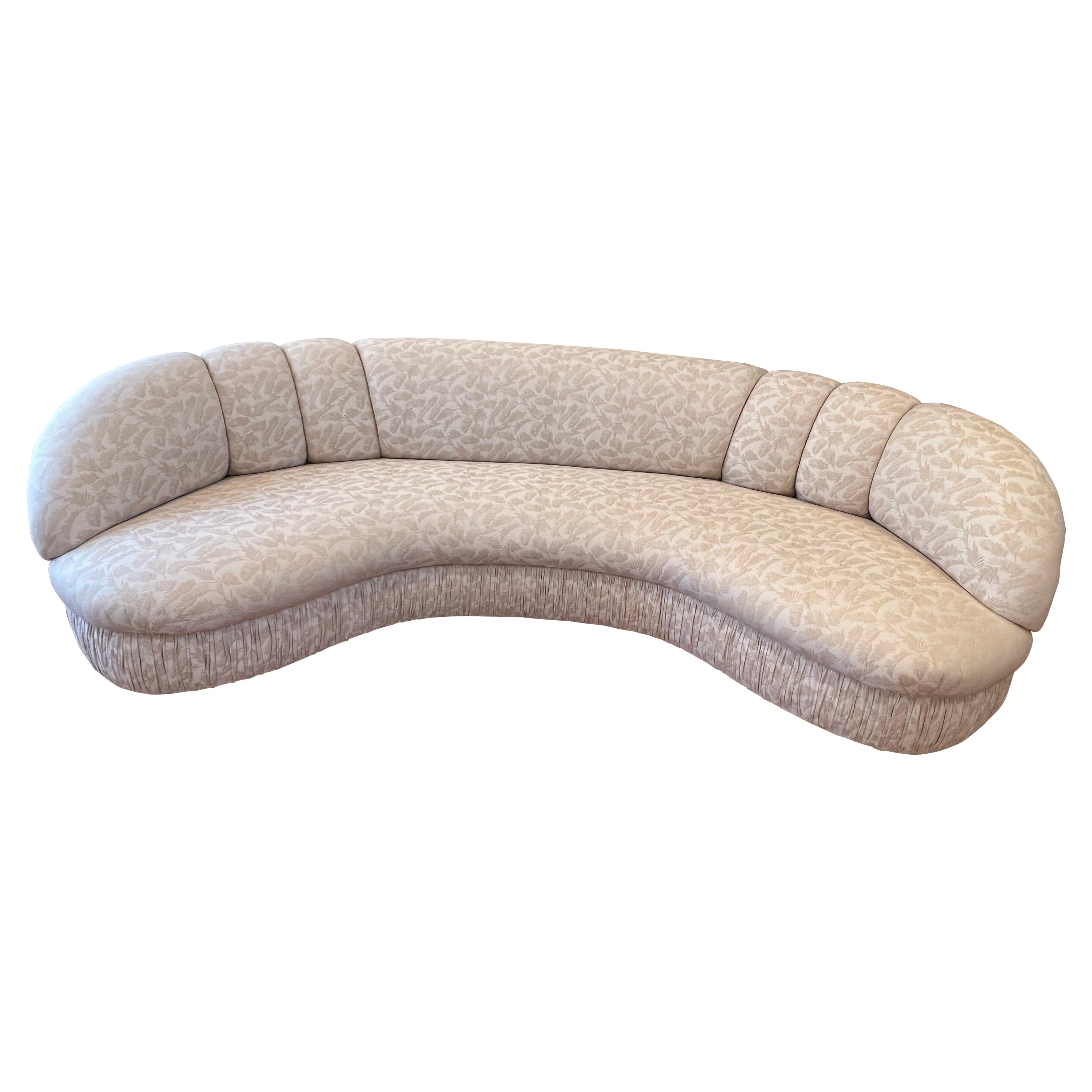 1980s Postmodern Attributed to Vladimir Kagan Style Kidney Sofa For ...