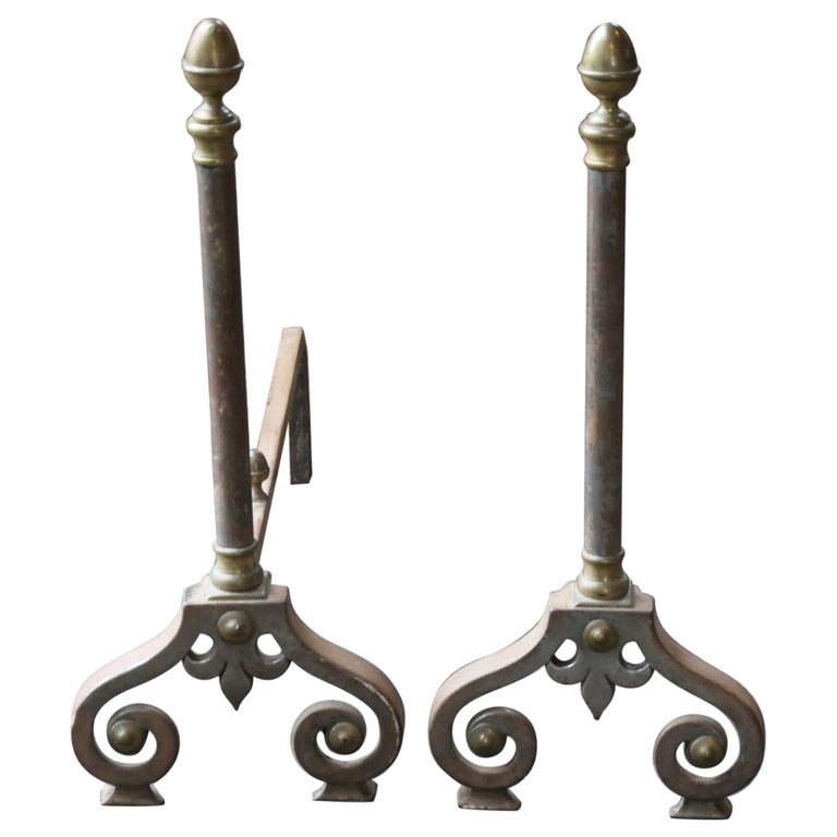 Napoleon III Style French Andirons For Sale at 1stDibs
