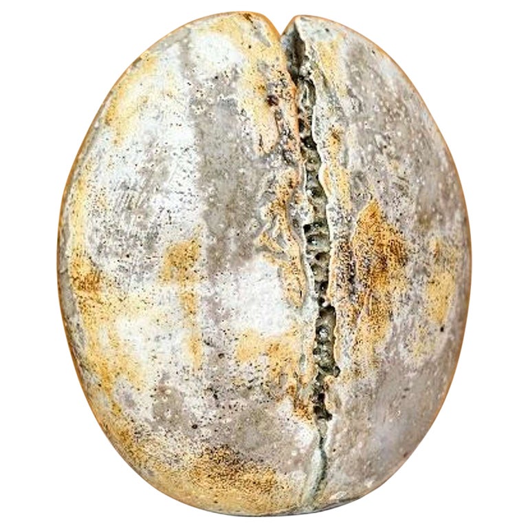 Alan Wallwork Split Seed Form, Studio Pottery, Signed For Sale at 1stDibs