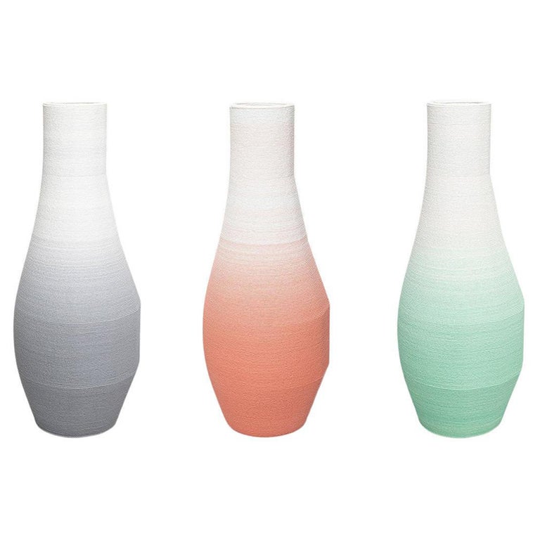 Set of 3 Large Concrete Gradient Vase by Philipp Aduatz For Sale at 1stDibs