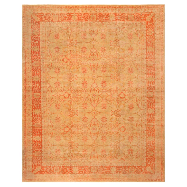 Tapis turc ancien d'Oushak Allover. 11 pieds 2 po. x 14 pieds 2 po. En ...